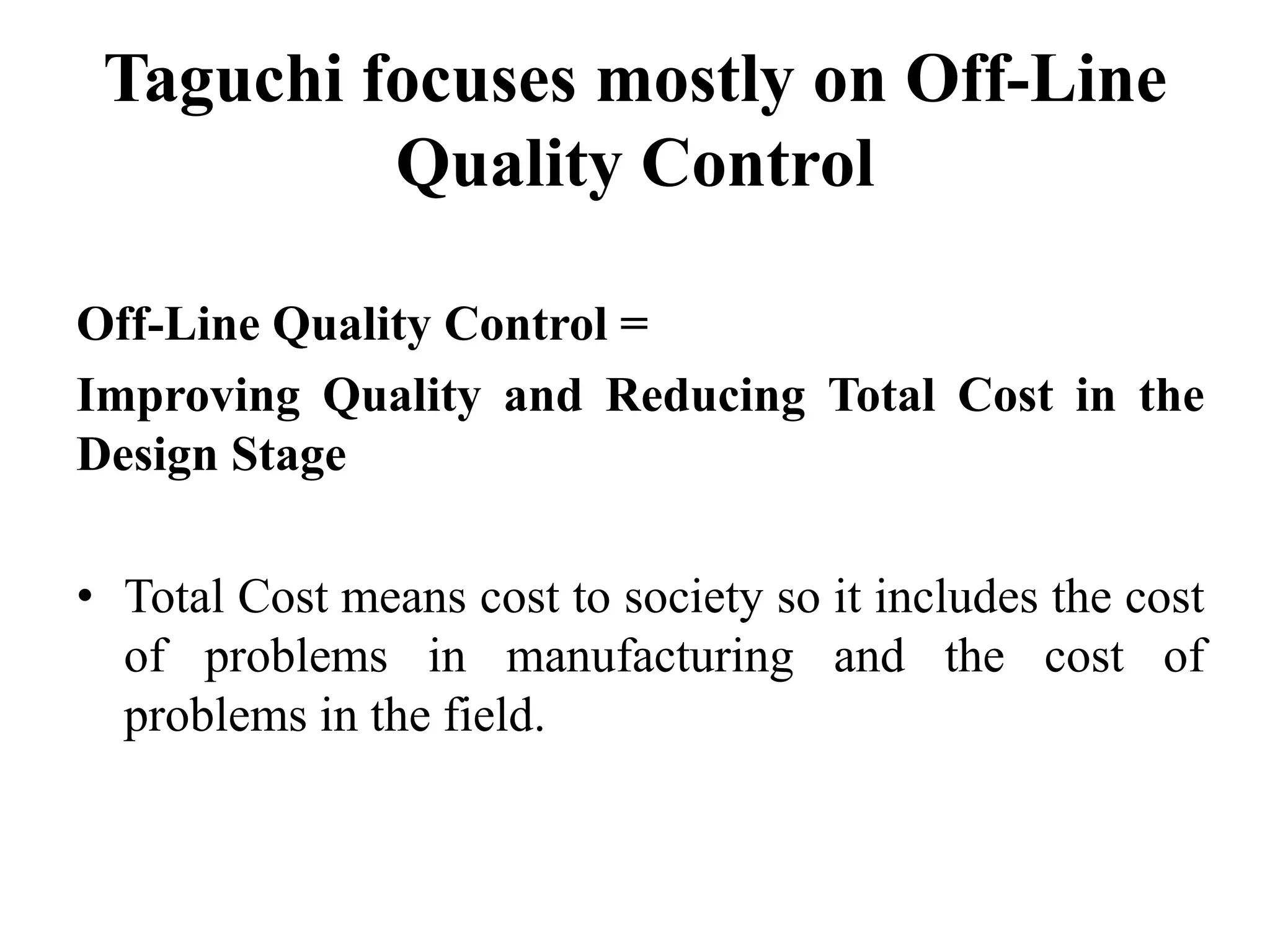 TAGUCHI- QUALITY GURU | PPTX