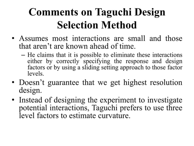 TAGUCHI- QUALITY GURU | PPTX | Mechanical and Industrial Engineering ...