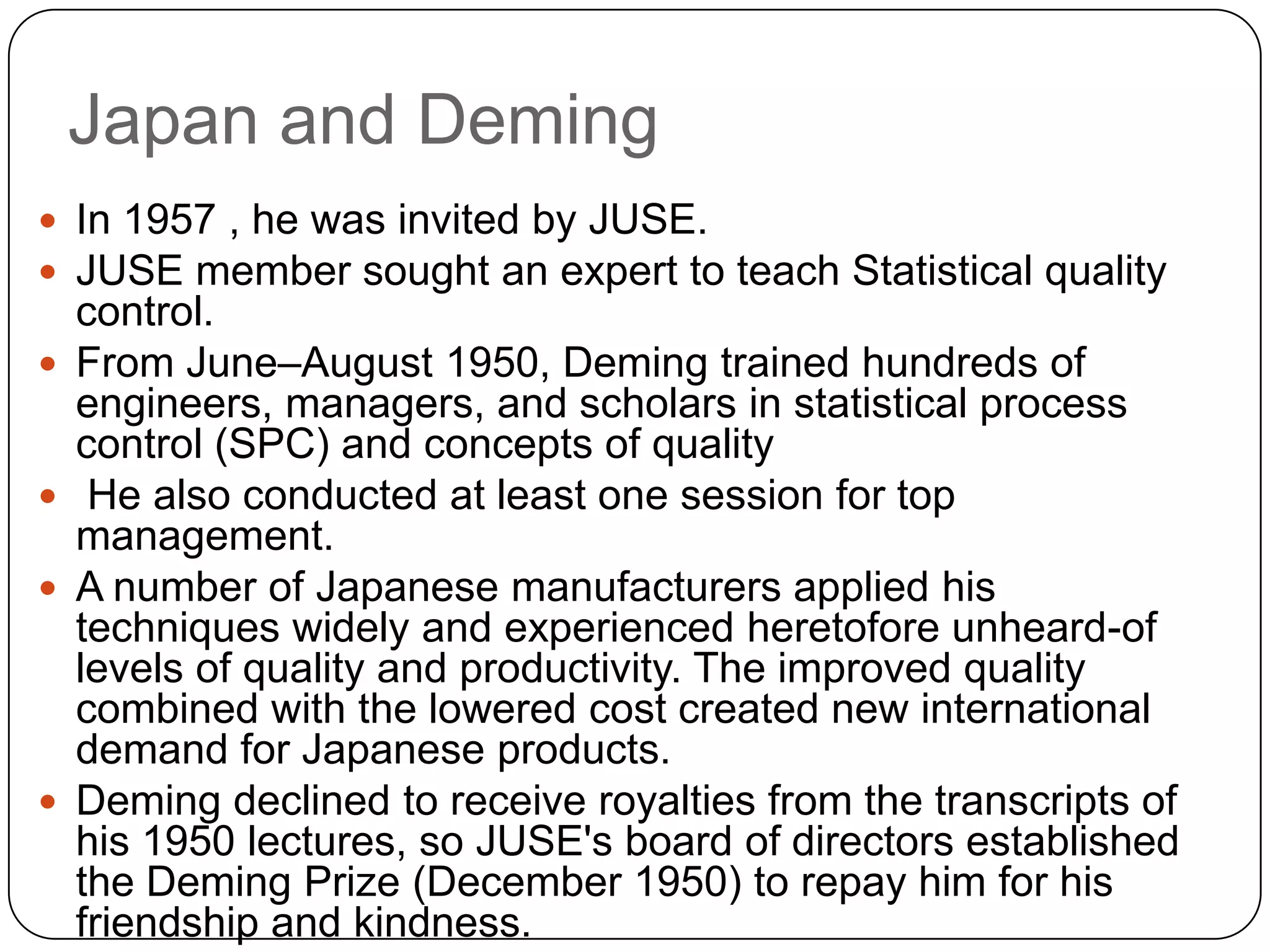 Dr. W. Edward Deming | PPT