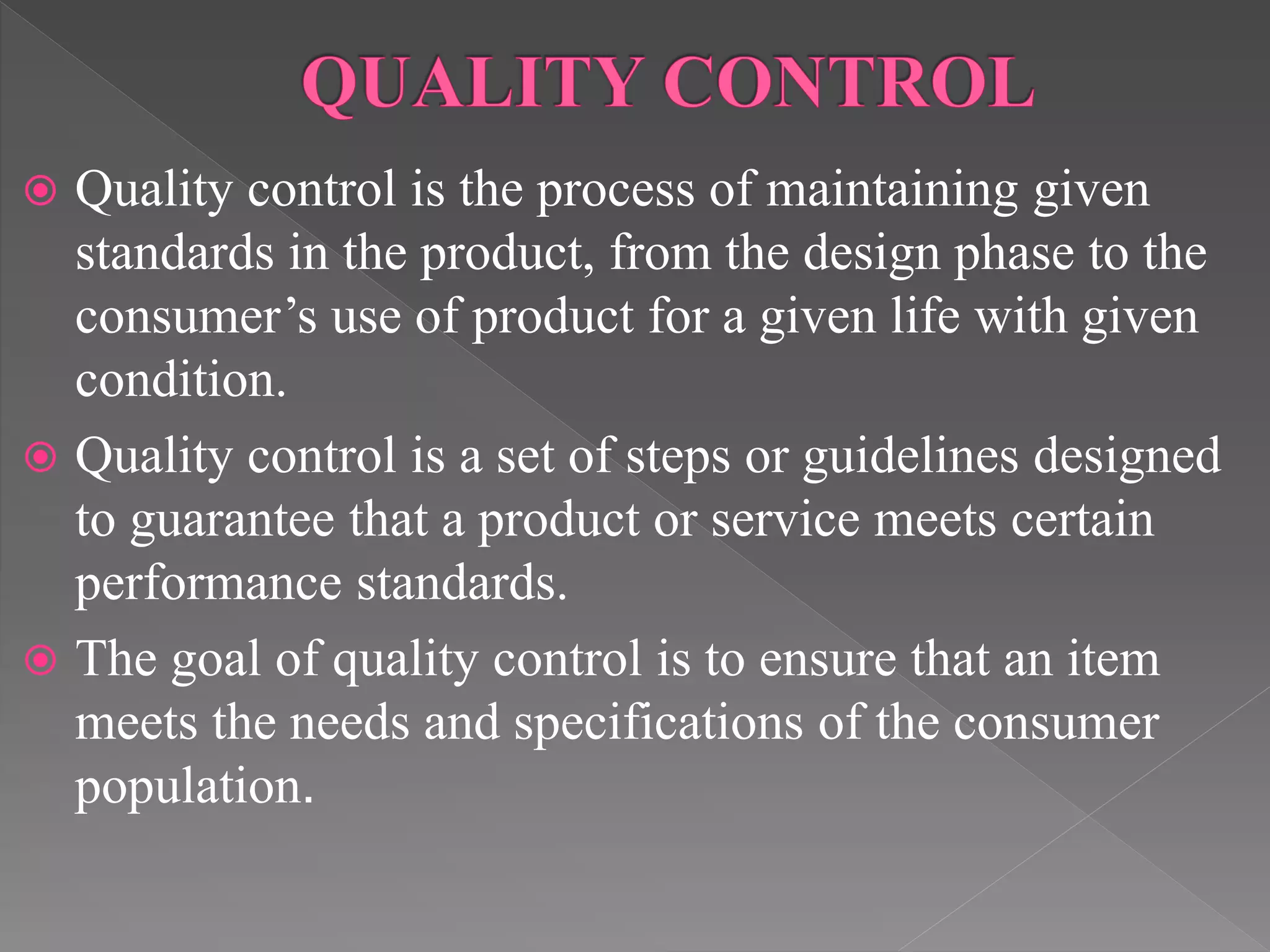 QUALITY CONTROL IN AN APPAREL INDUSTRY | PPTX