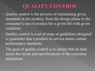 QUALITY CONTROL IN AN APPAREL INDUSTRY | PPTX