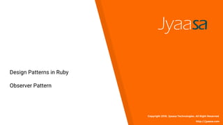Design patterns: observer pattern | PPTX