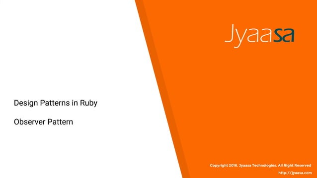 Design patterns: observer pattern | PPTX