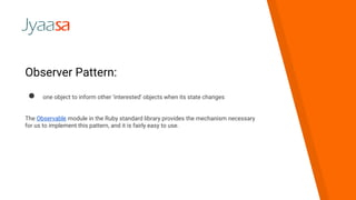 Design patterns: observer pattern | PPTX