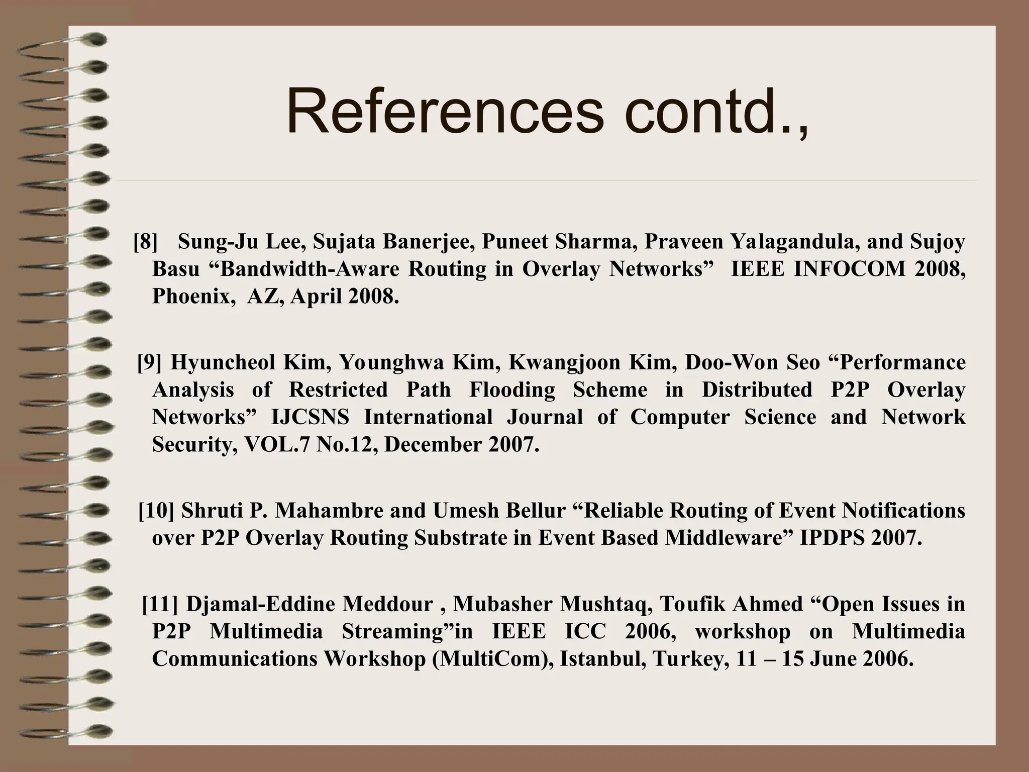 a qos aware routing protocols for p2p overlay.ppt