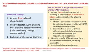 Neuromyelitis optica spectrum disorder -NMOSD : An AQP4 antibody ...