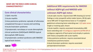 Neuromyelitis optica spectrum disorder -NMOSD : An AQP4 antibody ...
