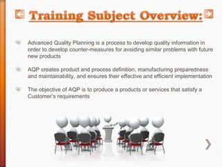 Advanced Quality Planning & Advanced Product Quality Planning | PPS