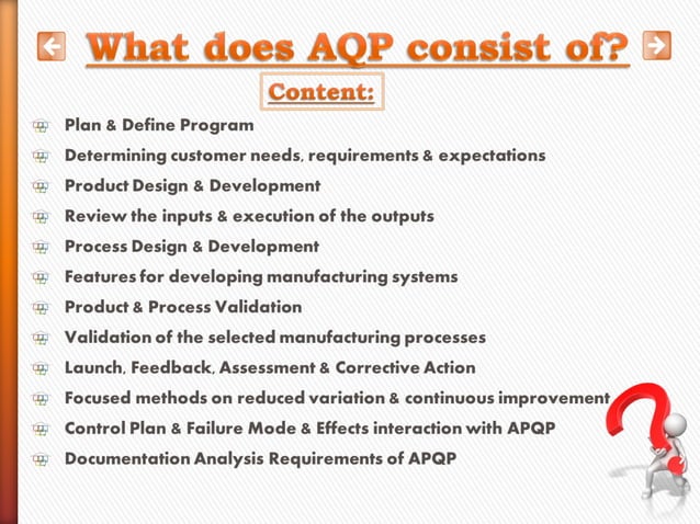 Advanced Quality Planning & Advanced Product Quality Planning | PPS ...