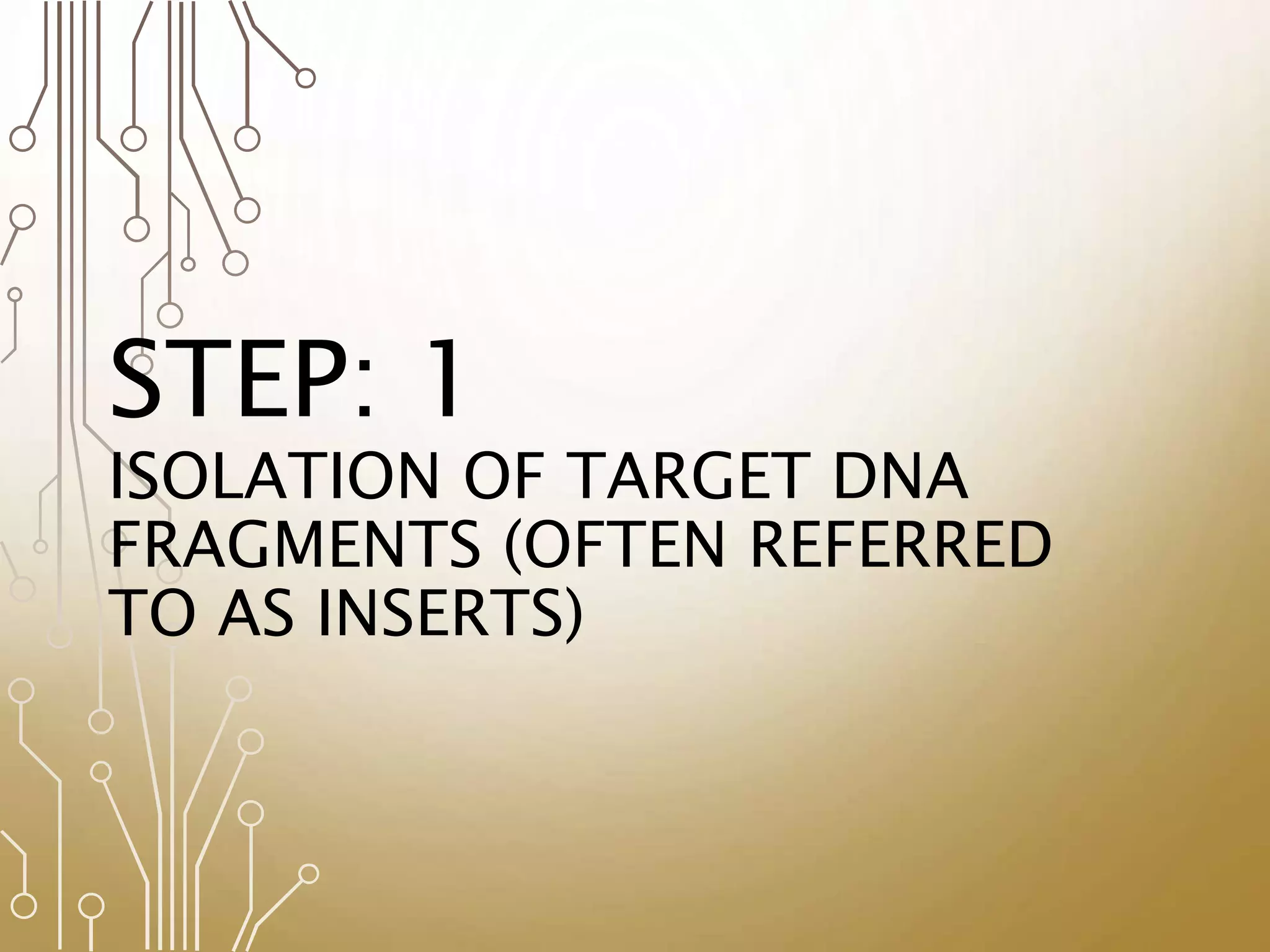 gene cloning, secreening a library, cloning products, requrements ...