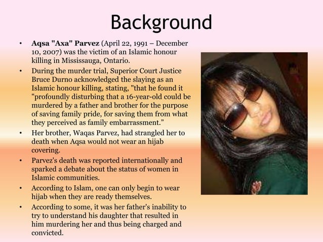 Aqsa parvez and cultural conflict | PPT