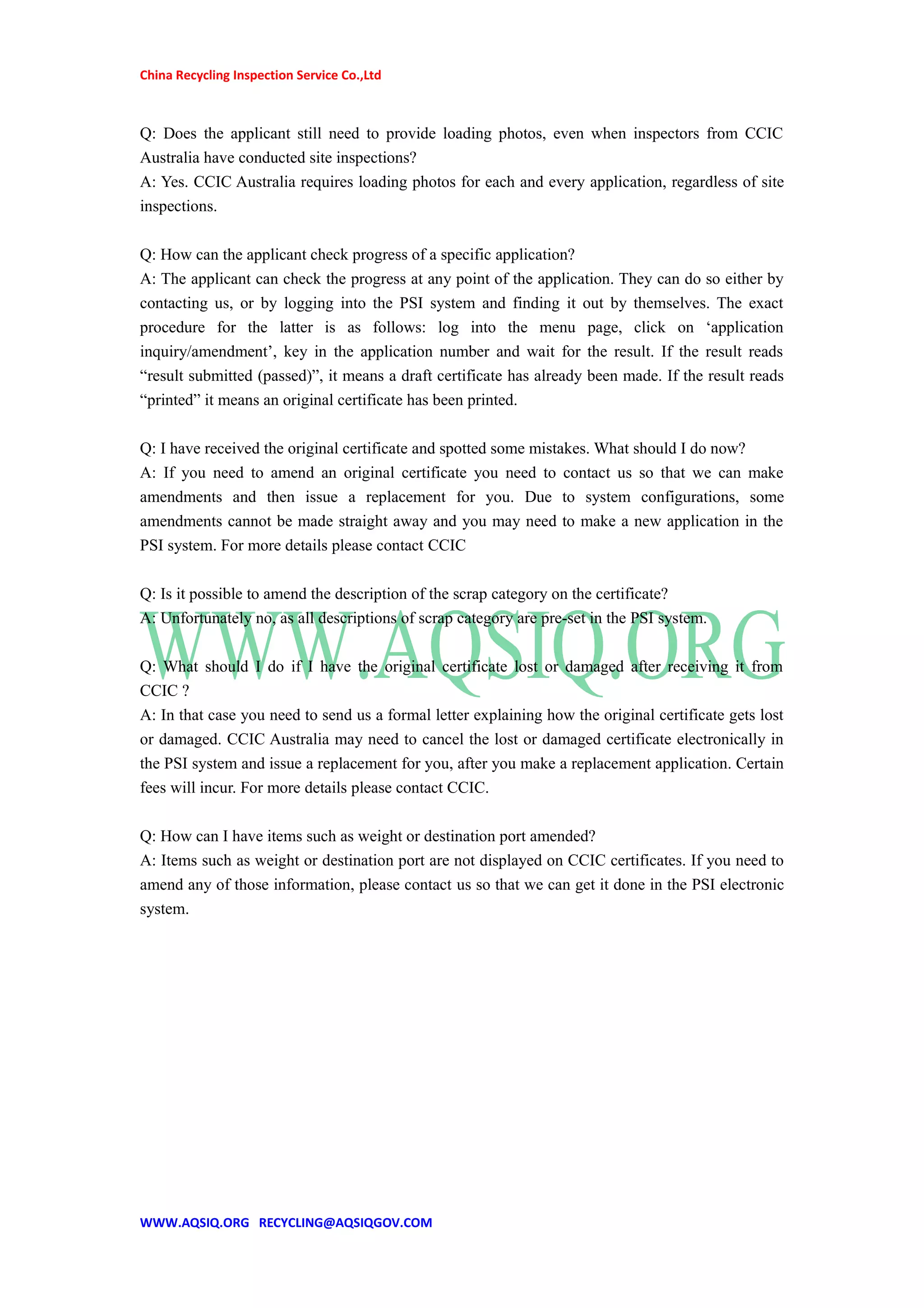 Aqsiq license_CCIC Certificate | DOC