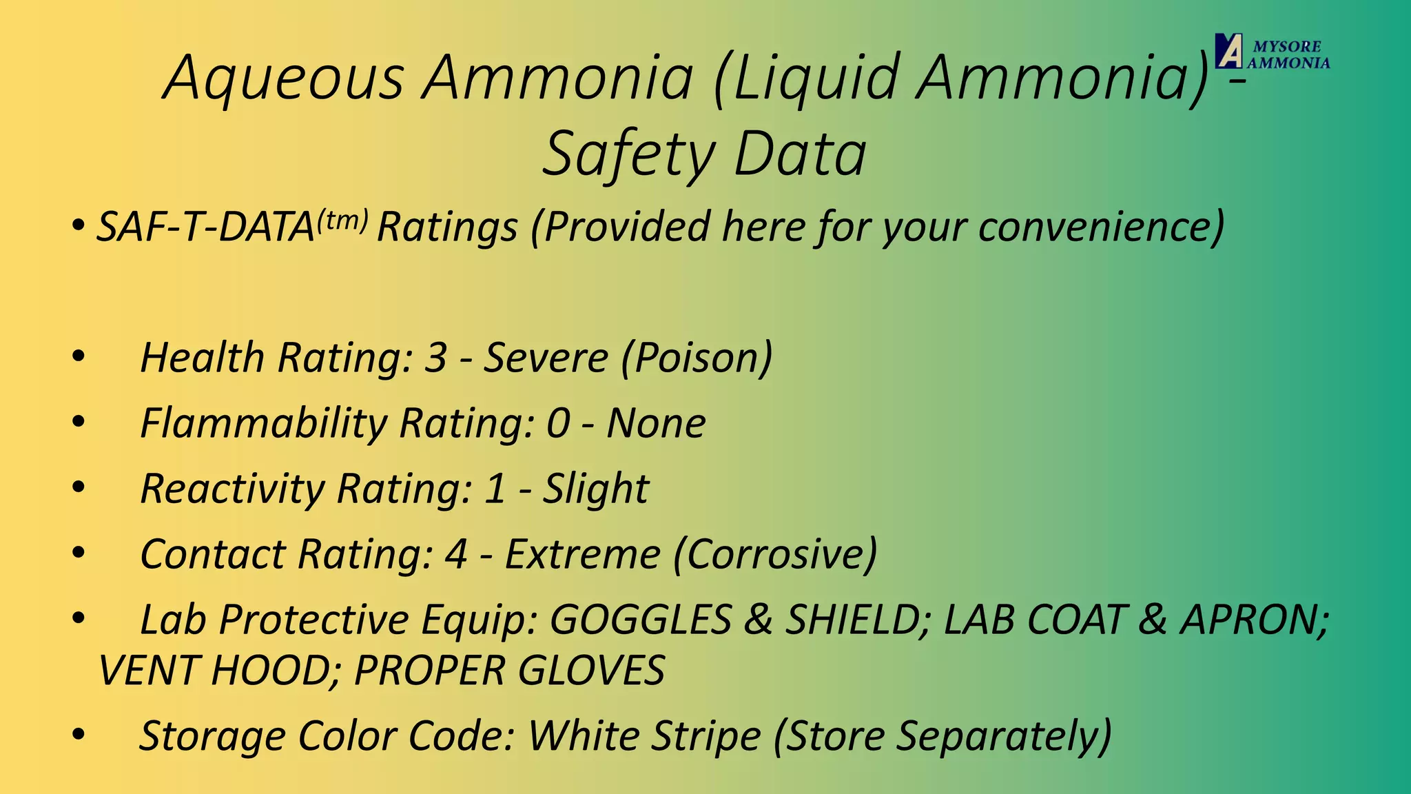 Aqua ammonia | PDF