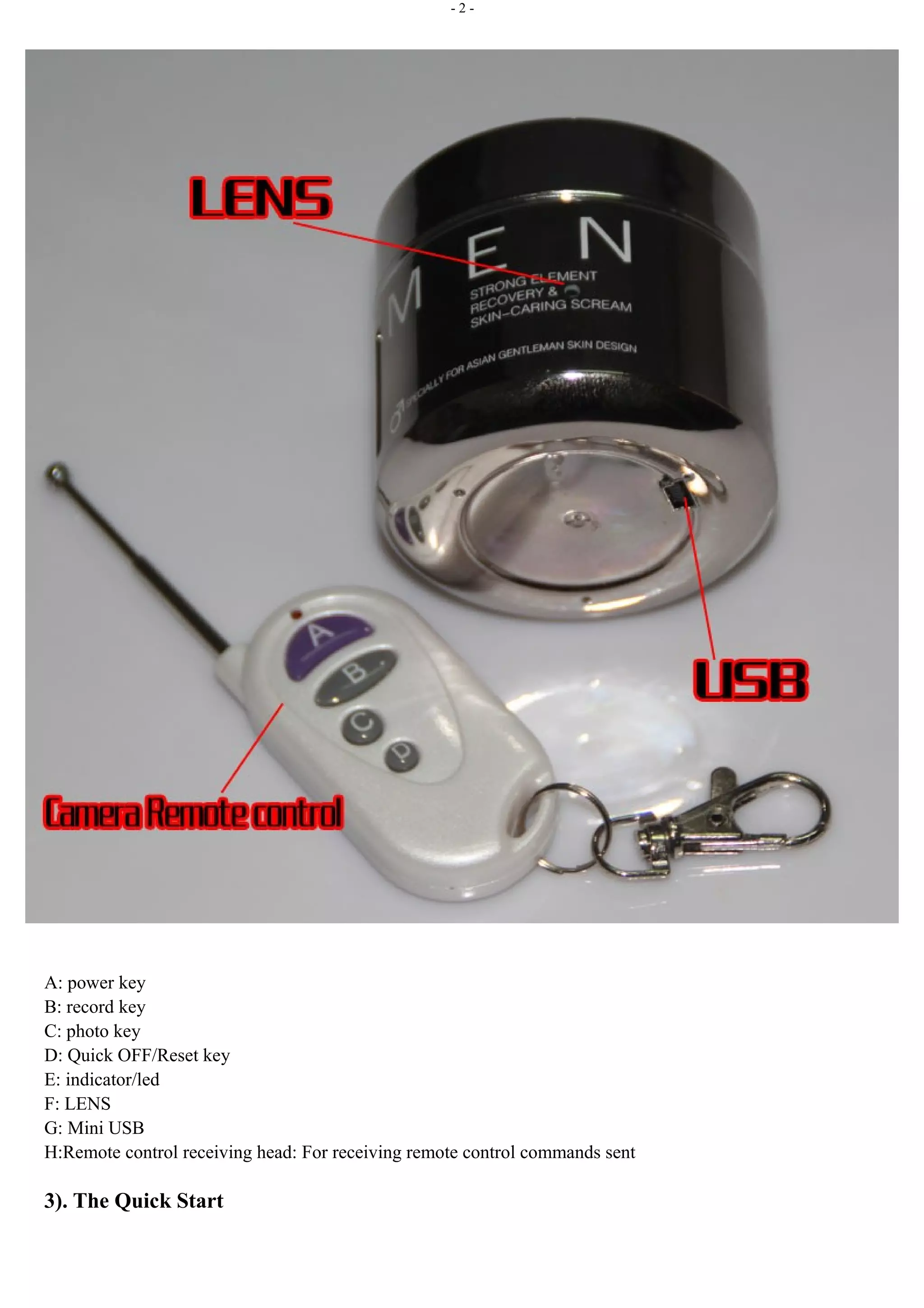 face wash face care spy camera Aqua boss camera user guide(nrc) | DOC