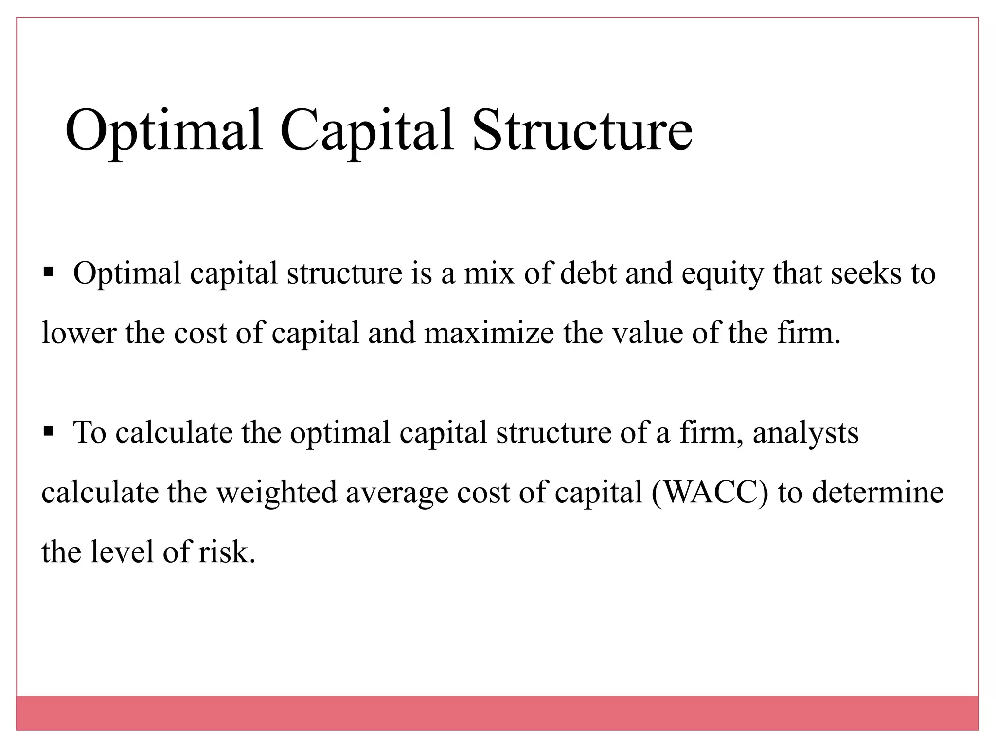 Capital Structure and Leverage | PPTX