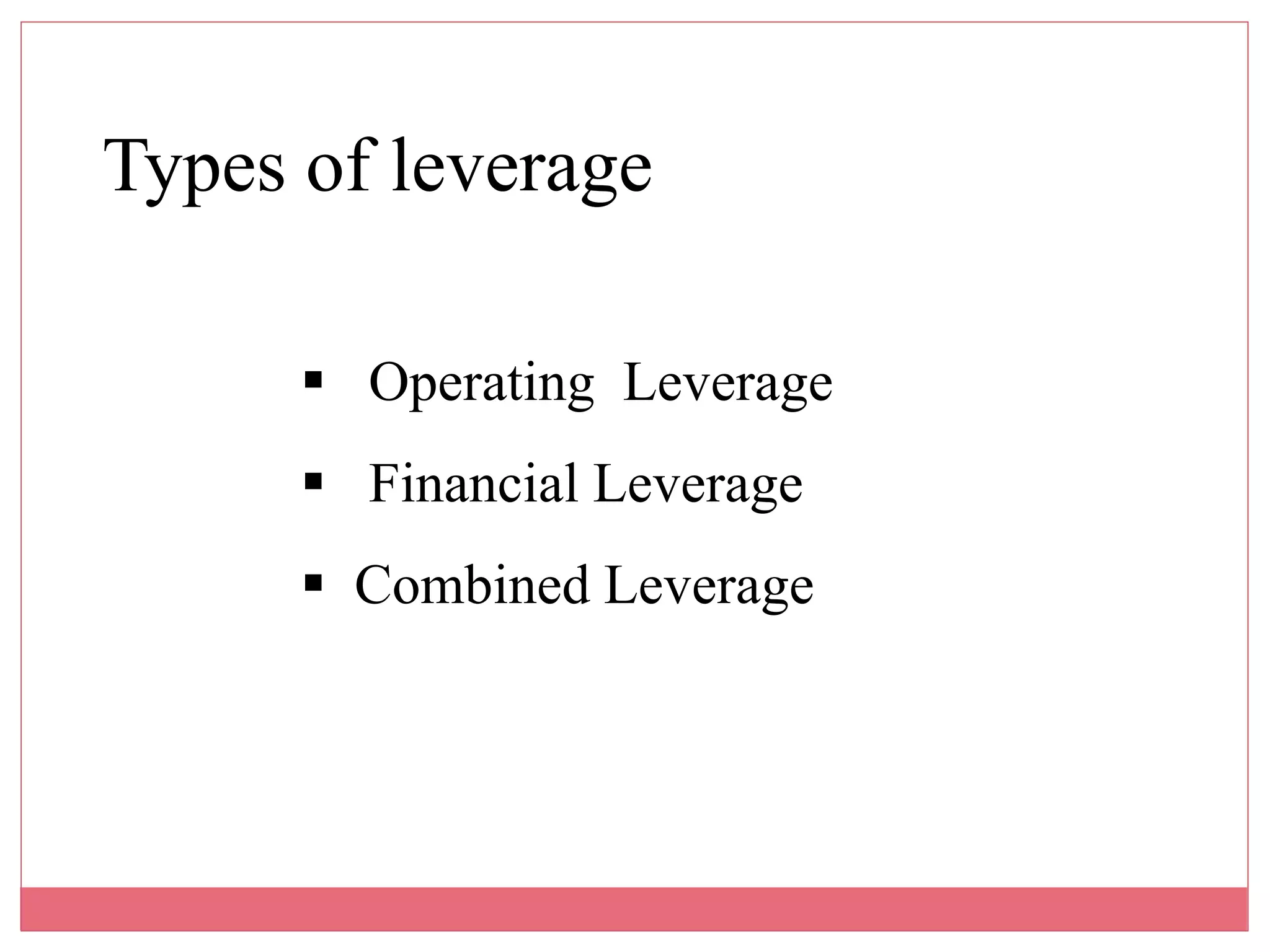 Capital Structure and Leverage | PPTX