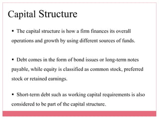 Capital Structure and Leverage | PPTX