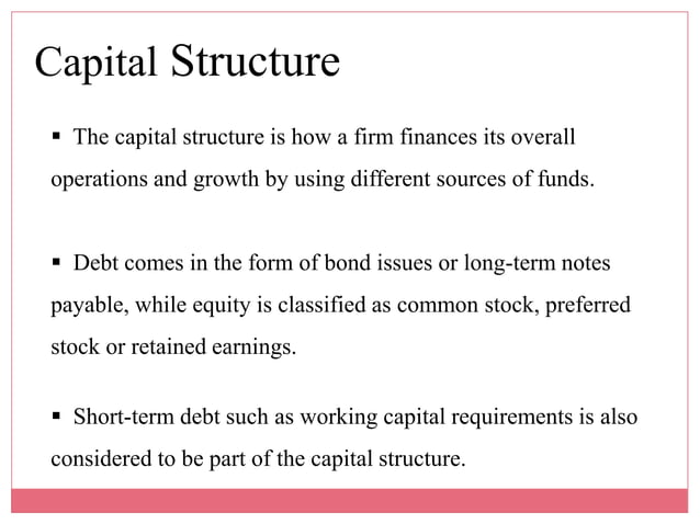 Capital Structure and Leverage | PPTX