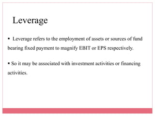 Capital Structure and Leverage | PPTX