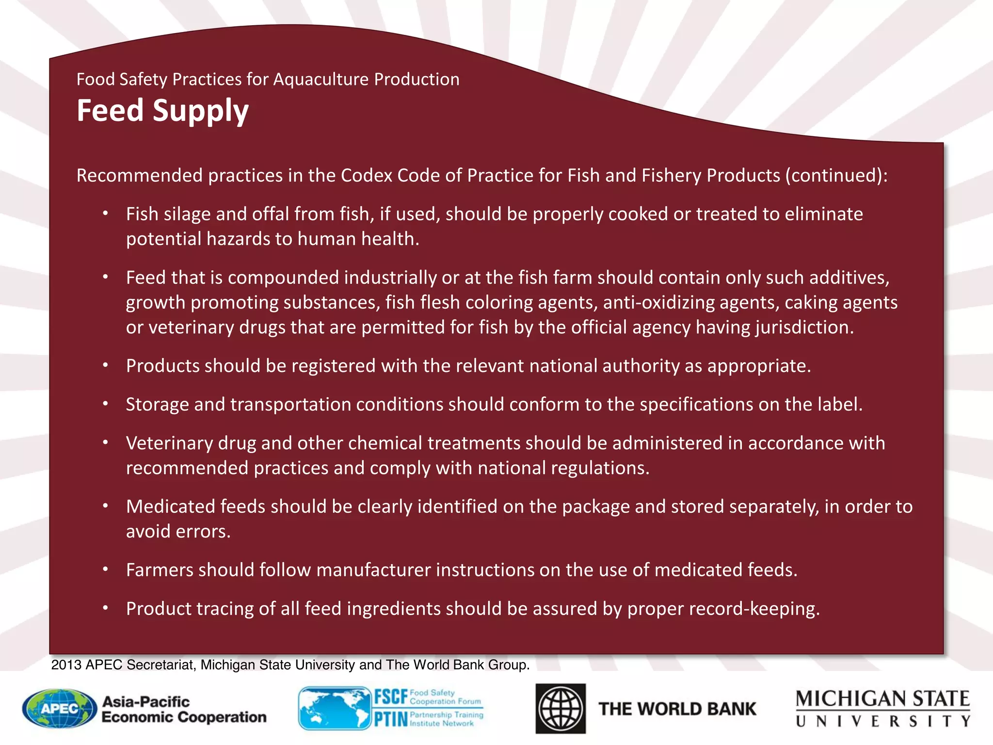 Aquaculture 3 - Food Safety Practices for Aquaculture Production 2013 | PDF