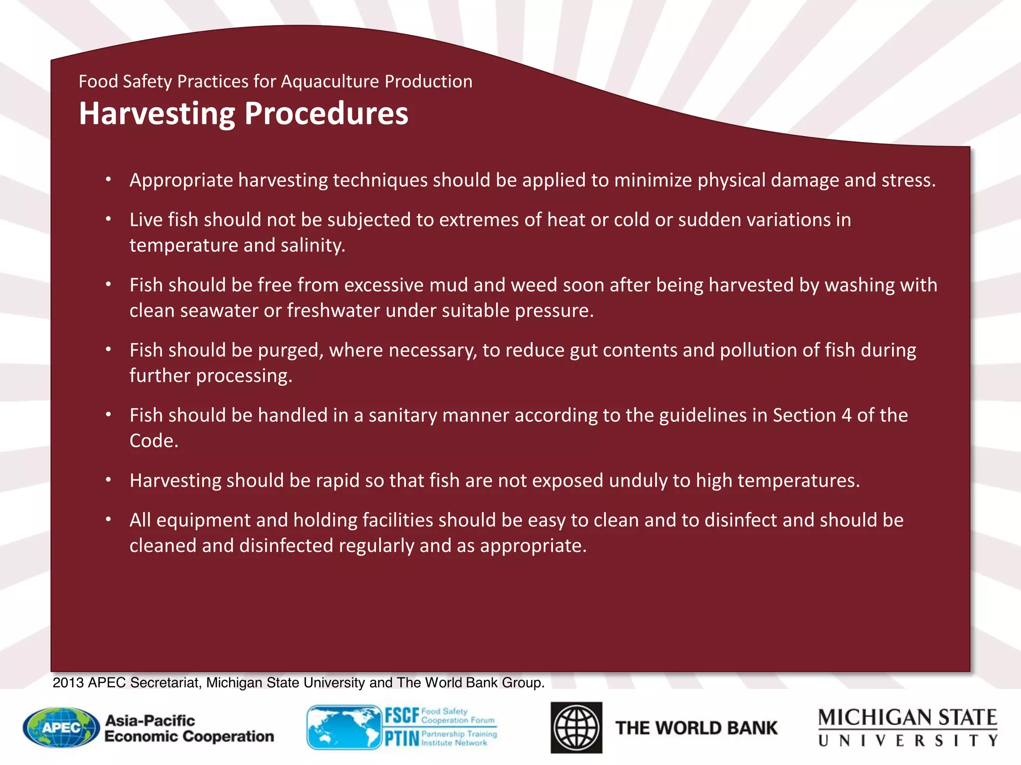 Aquaculture 3 - Food Safety Practices for Aquaculture Production 2013 | PDF