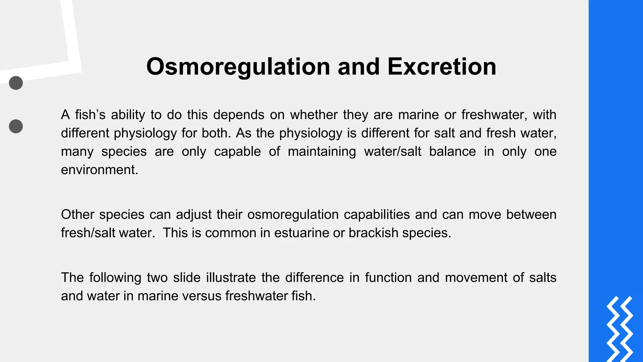 Aquaculture basics module 3 osmoregulation and excretion | PDF