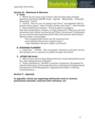 Aquaculturebusinessplan | PDF