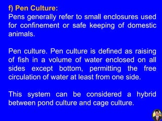 Types of Aquaculture practices | PPTX