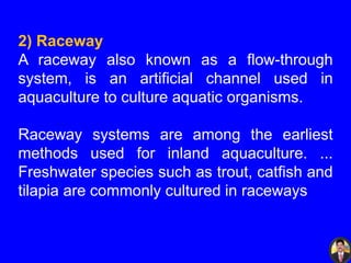 Types of Aquaculture practices | PPTX