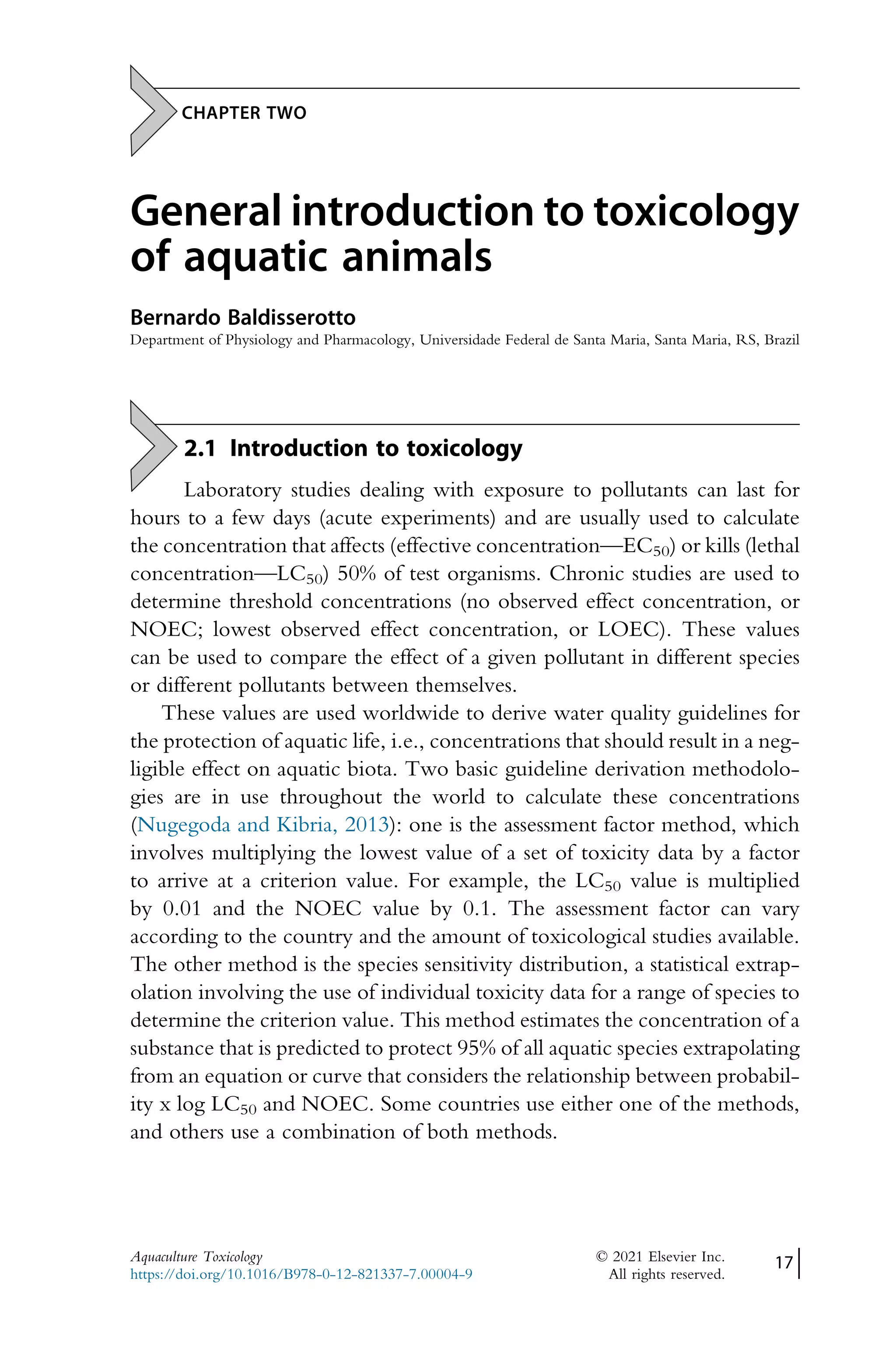 Aquaculture Toxicology | PDF | Fish and Aquariums | Pets
