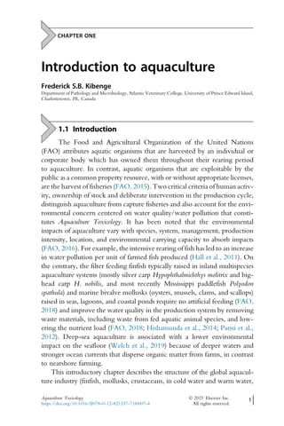 Aquaculture Toxicology | PDF