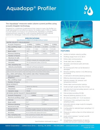 Aquadopp acoustic doppler technology | PDF