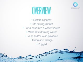 AQUADROP water purification system | PDF