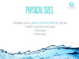 AQUADROP water purification system | PDF