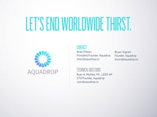 AQUADROP water purification system | PDF