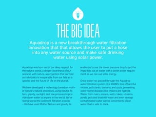AQUADROP water purification system | PDF