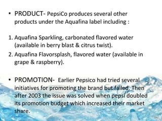 Aquafina by PepsiCo | PPT