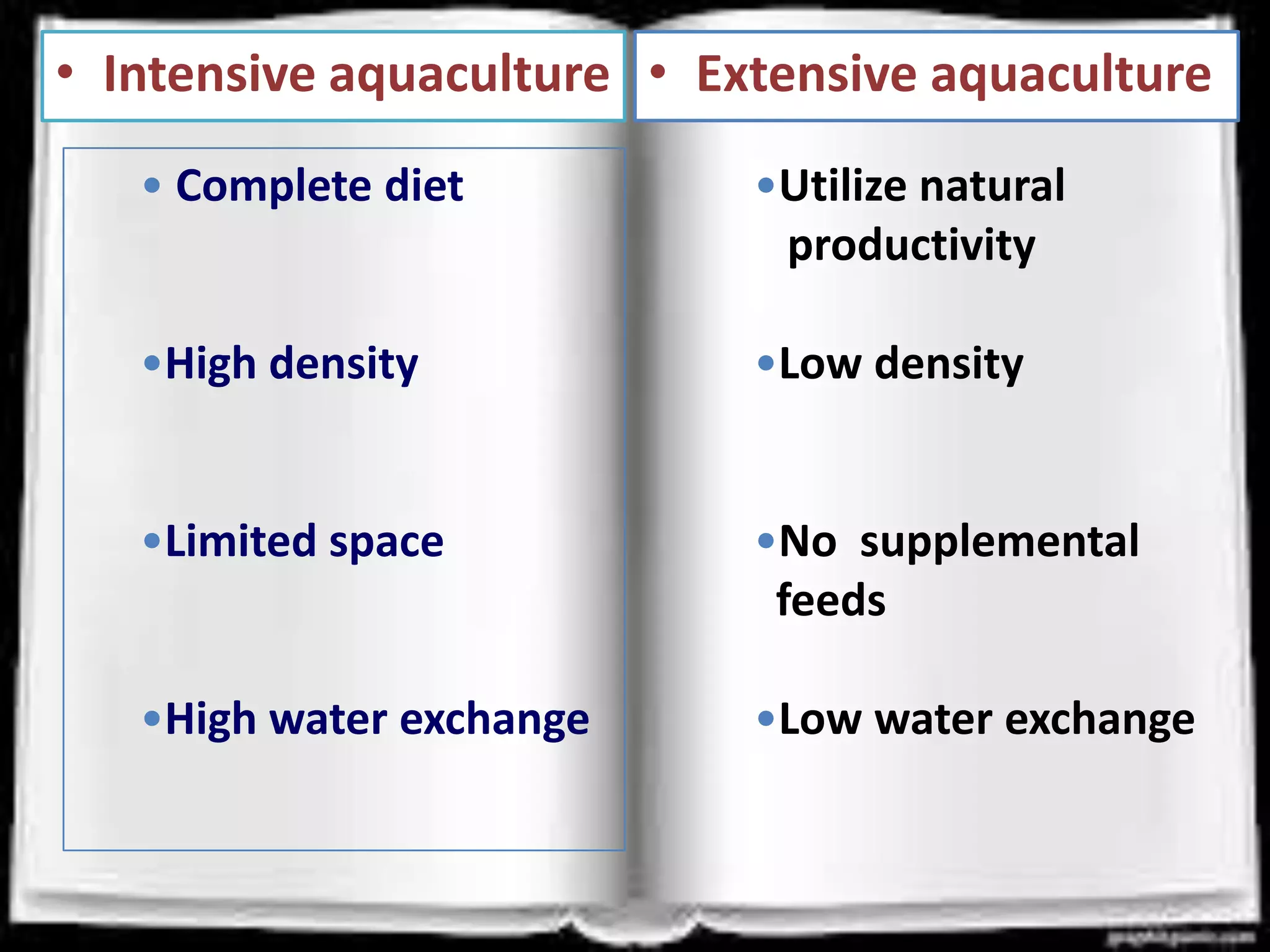 Extensive Aquaculture | PPTX
