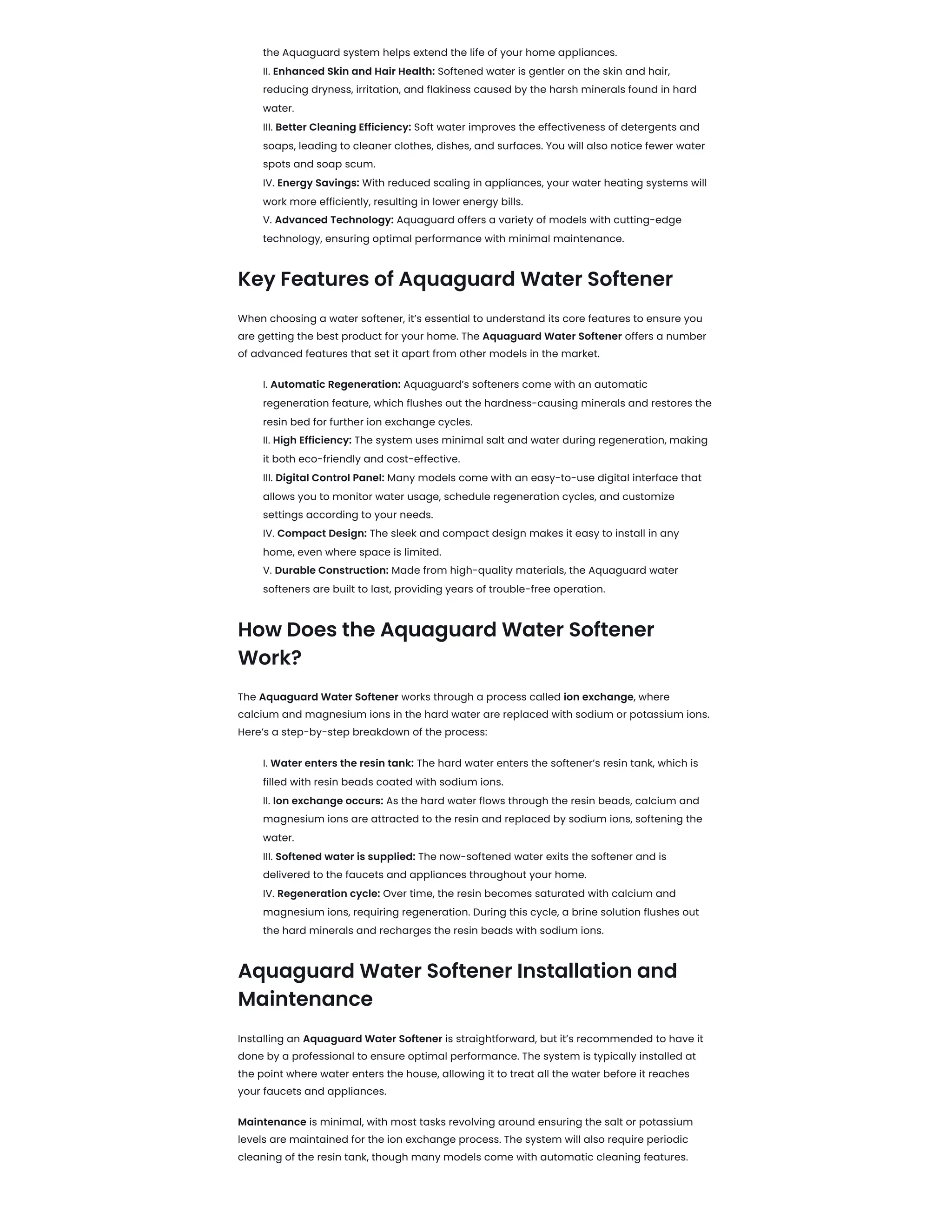 Aquaguard Water Softener | Softenerwaale | PDF