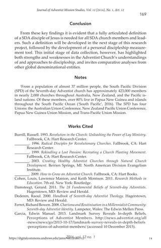 A qualitative analysis of discipleship in the seventh day adventist ...