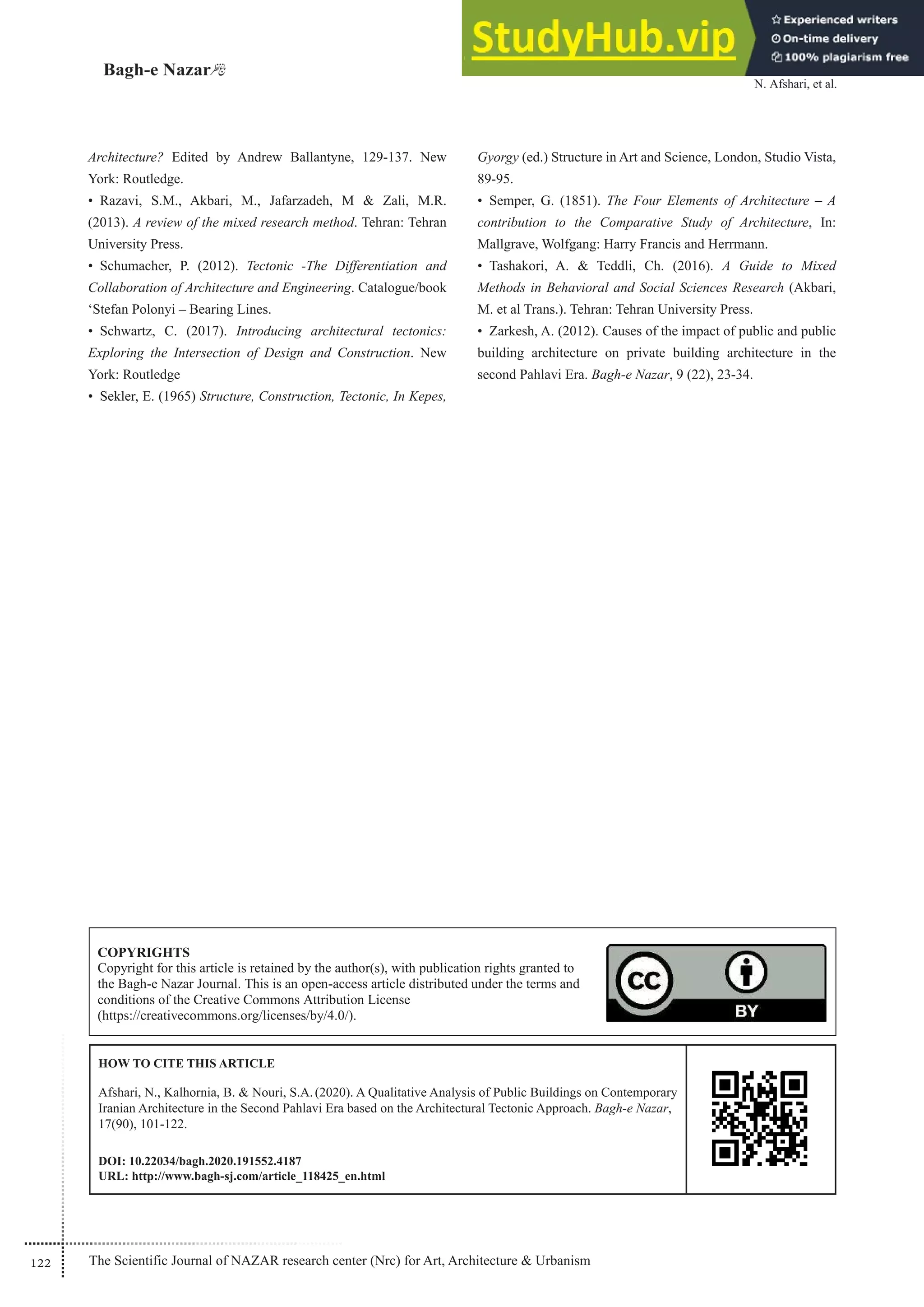 A Qualitative Analysis Of Public Buildings On Contemporary Iranian ...