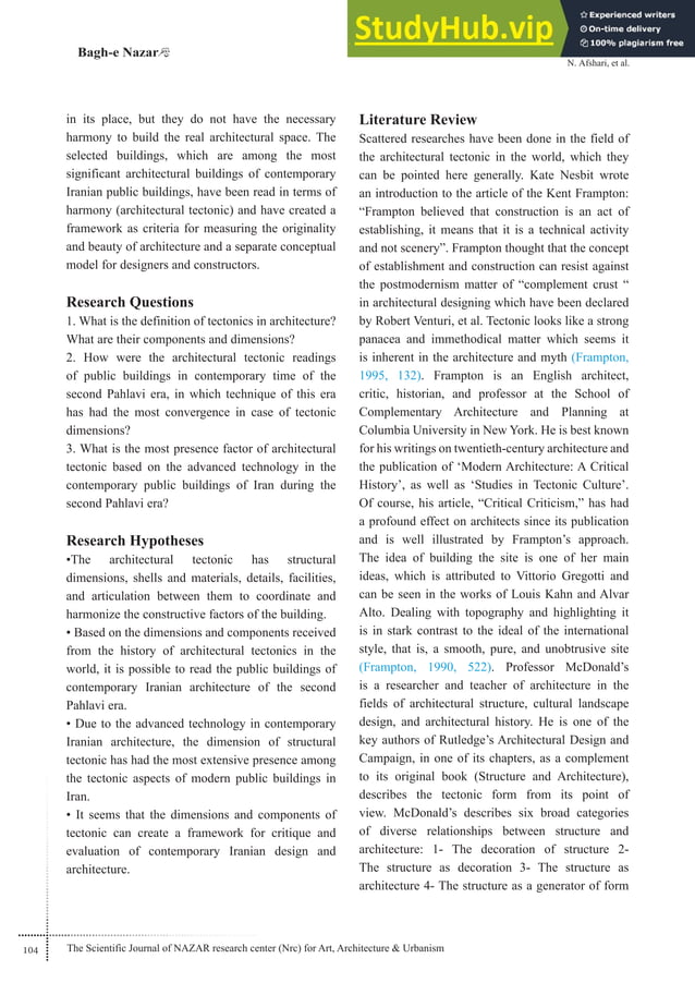A Qualitative Analysis Of Public Buildings On Contemporary Iranian Architecture In The Second ...