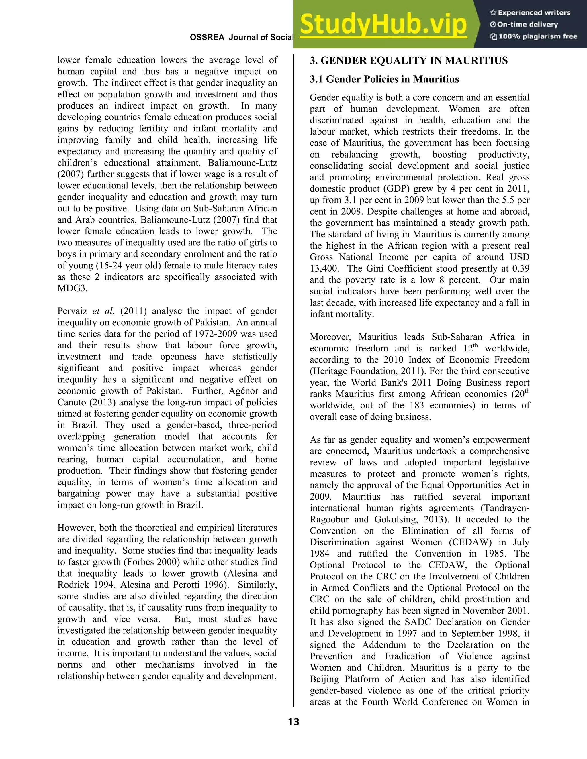 A Qualitative Analysis Of Teenage Pregnancy In Mauritius | PDF