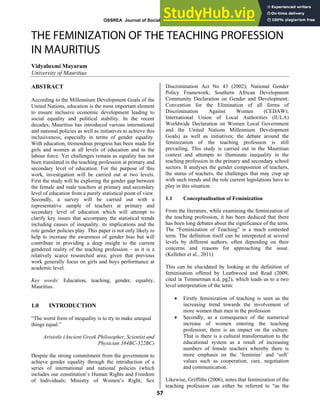 A Qualitative Analysis Of Teenage Pregnancy In Mauritius | PDF