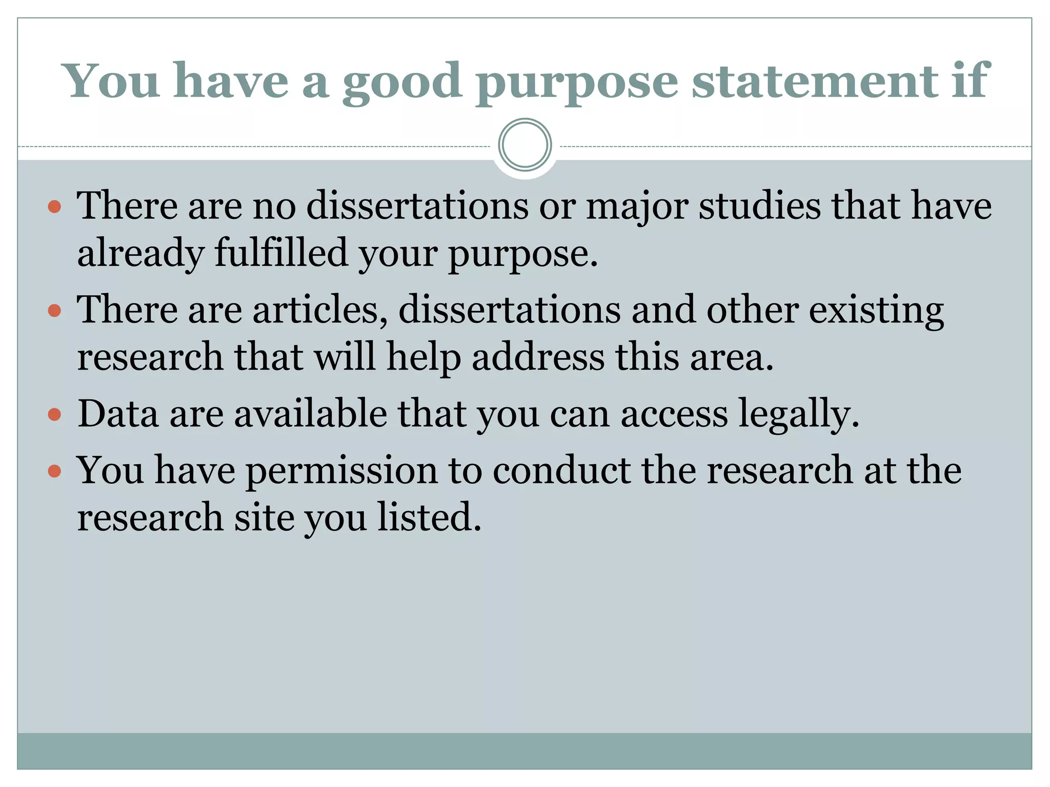A qualitative purpose statement | PPT