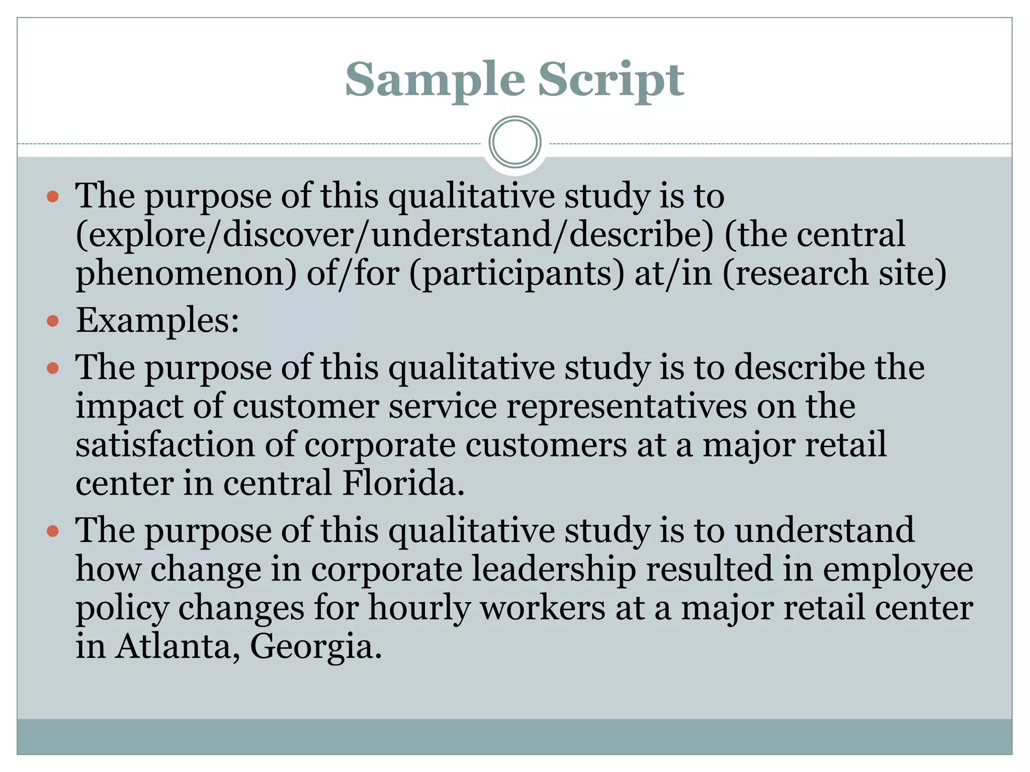 A qualitative purpose statement | PPT