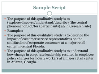 A qualitative purpose statement | PPT