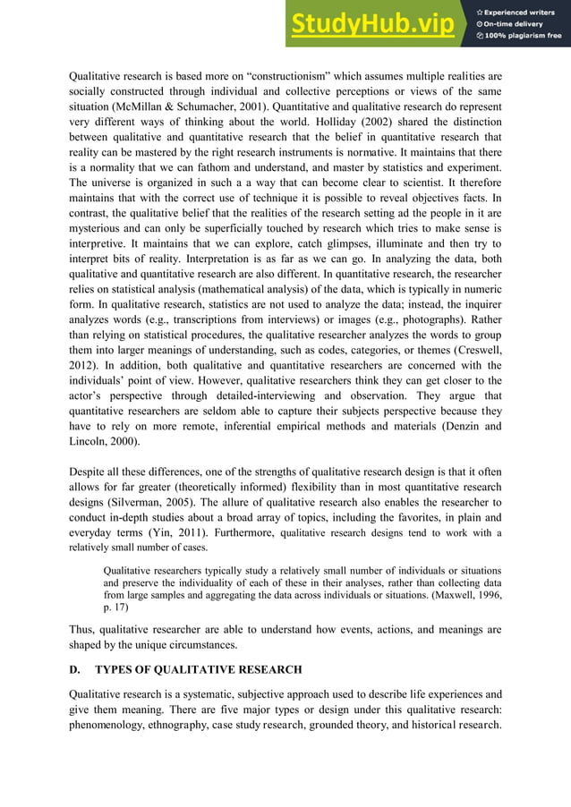 A Qualitative Research Essay | PDF