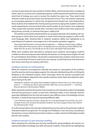 A qualitative study of primary teachers classroom feedback rationales ...