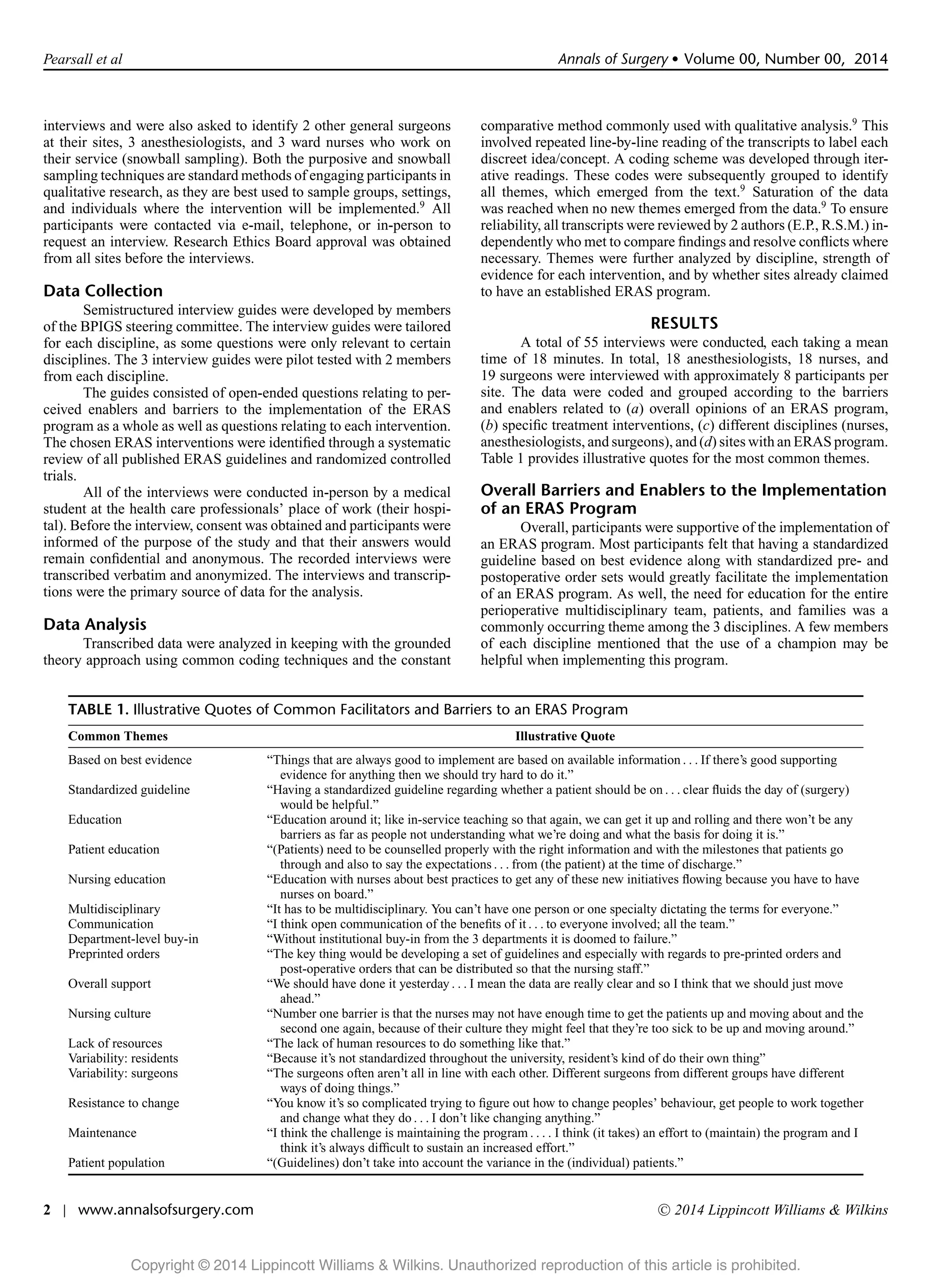 A Qualitative Study to Understand the Barriers and Enablers in ...